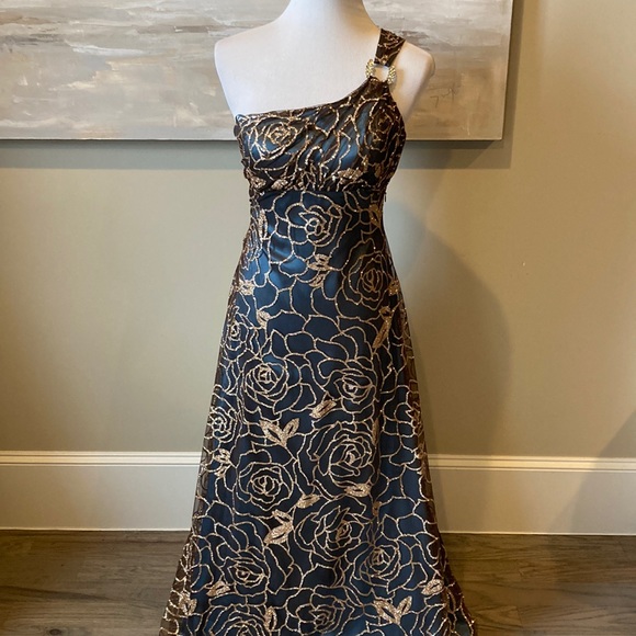 Hailey Logan | Dresses | Stunning Hailey Logan Tealbrown Sparkly Dress ...